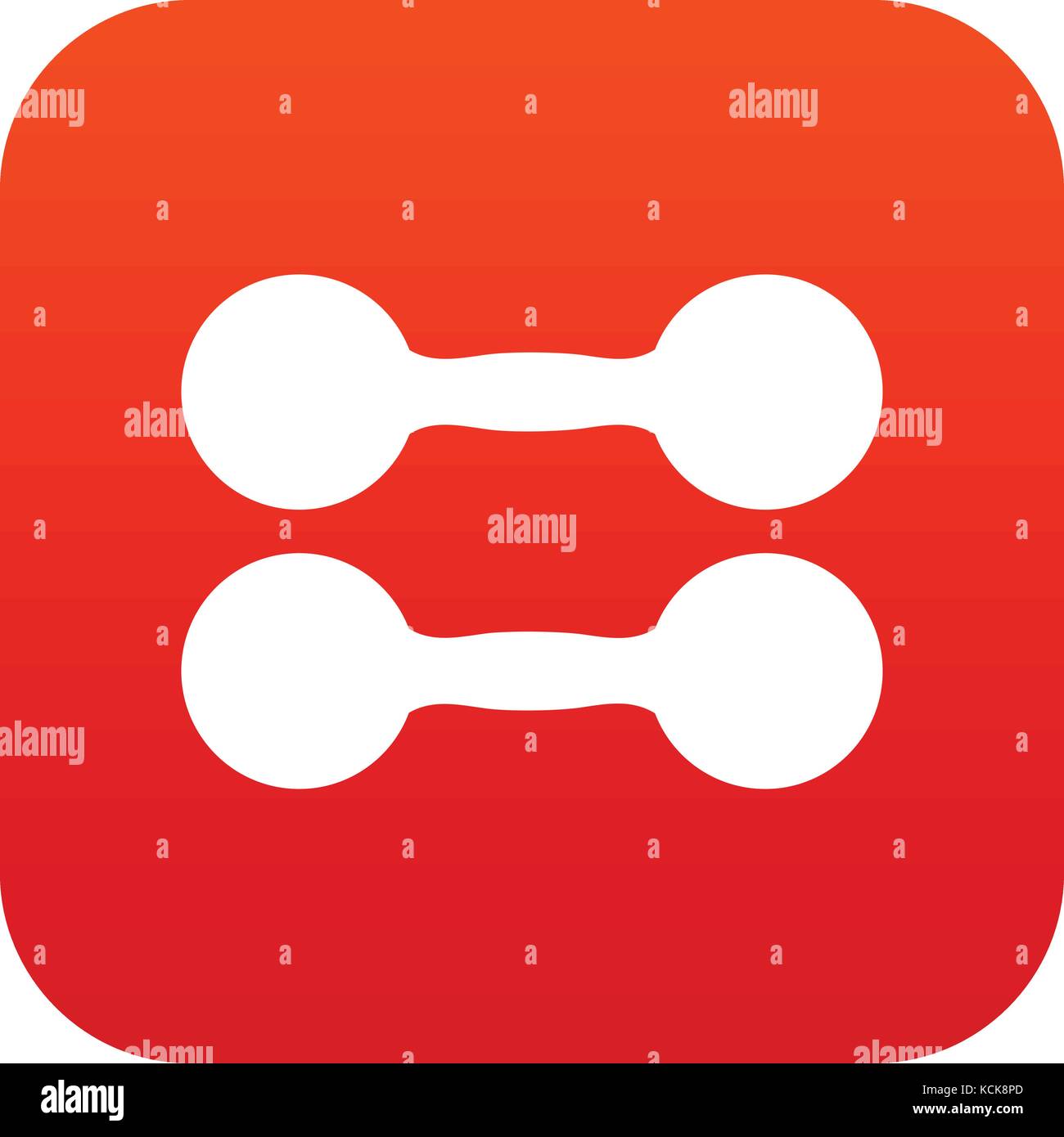 Pair of dumbbells icon digital red Stock Vector Image & Art - Alamy