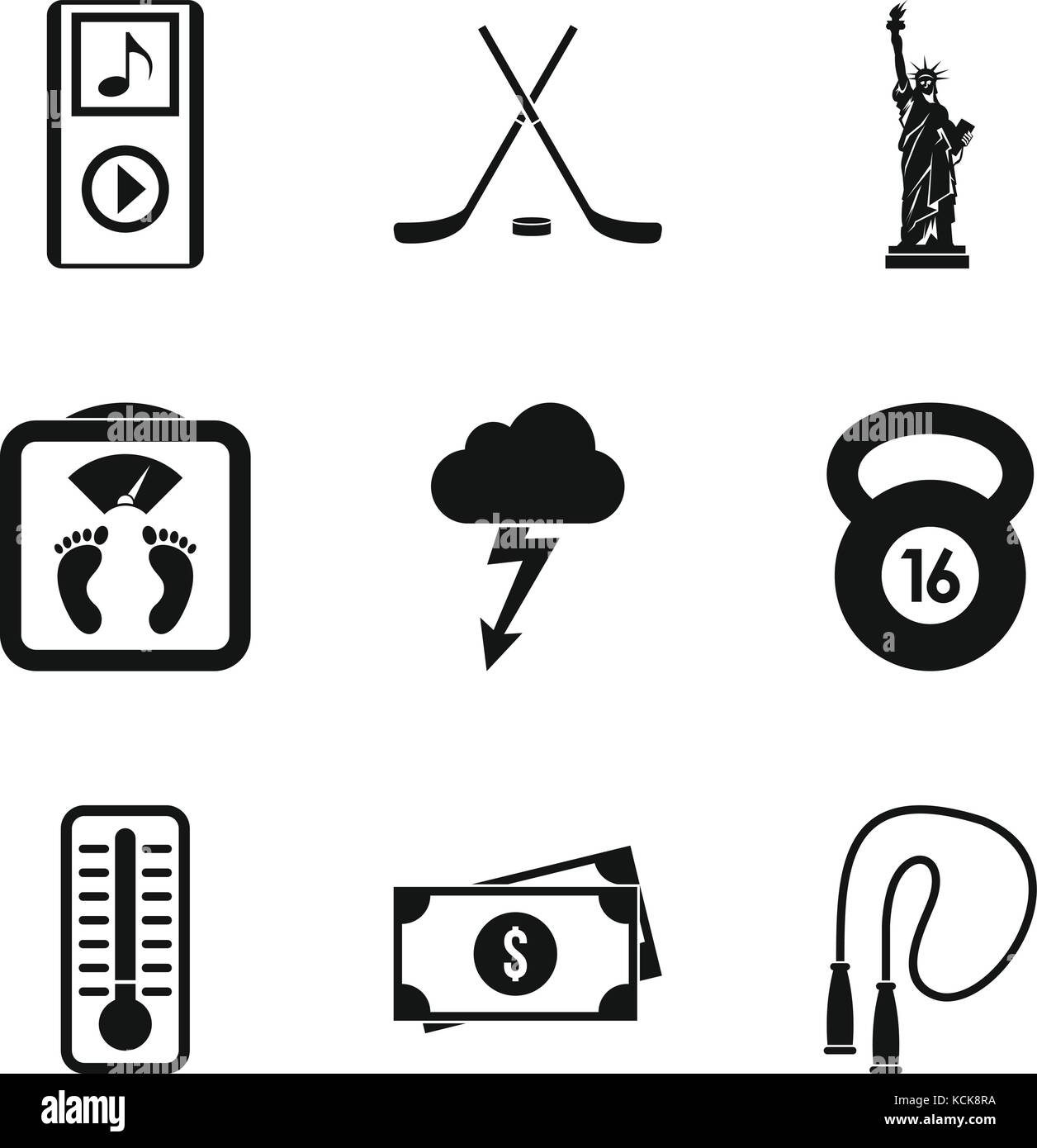 Training before cup icons set, simple style Stock Vector Image & Art ...