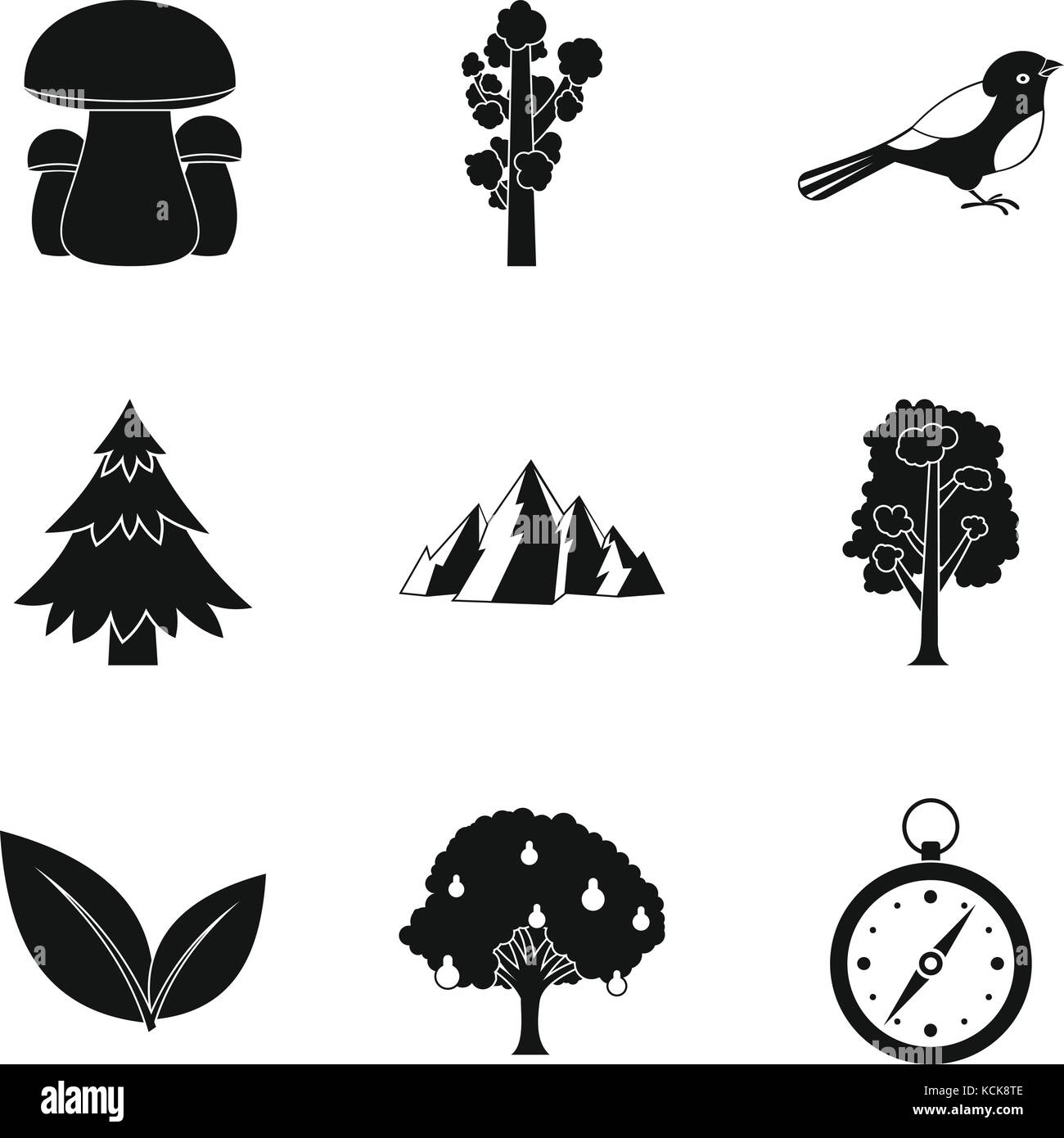 Hunting ground icons set, simple style Stock Vector Image & Art - Alamy