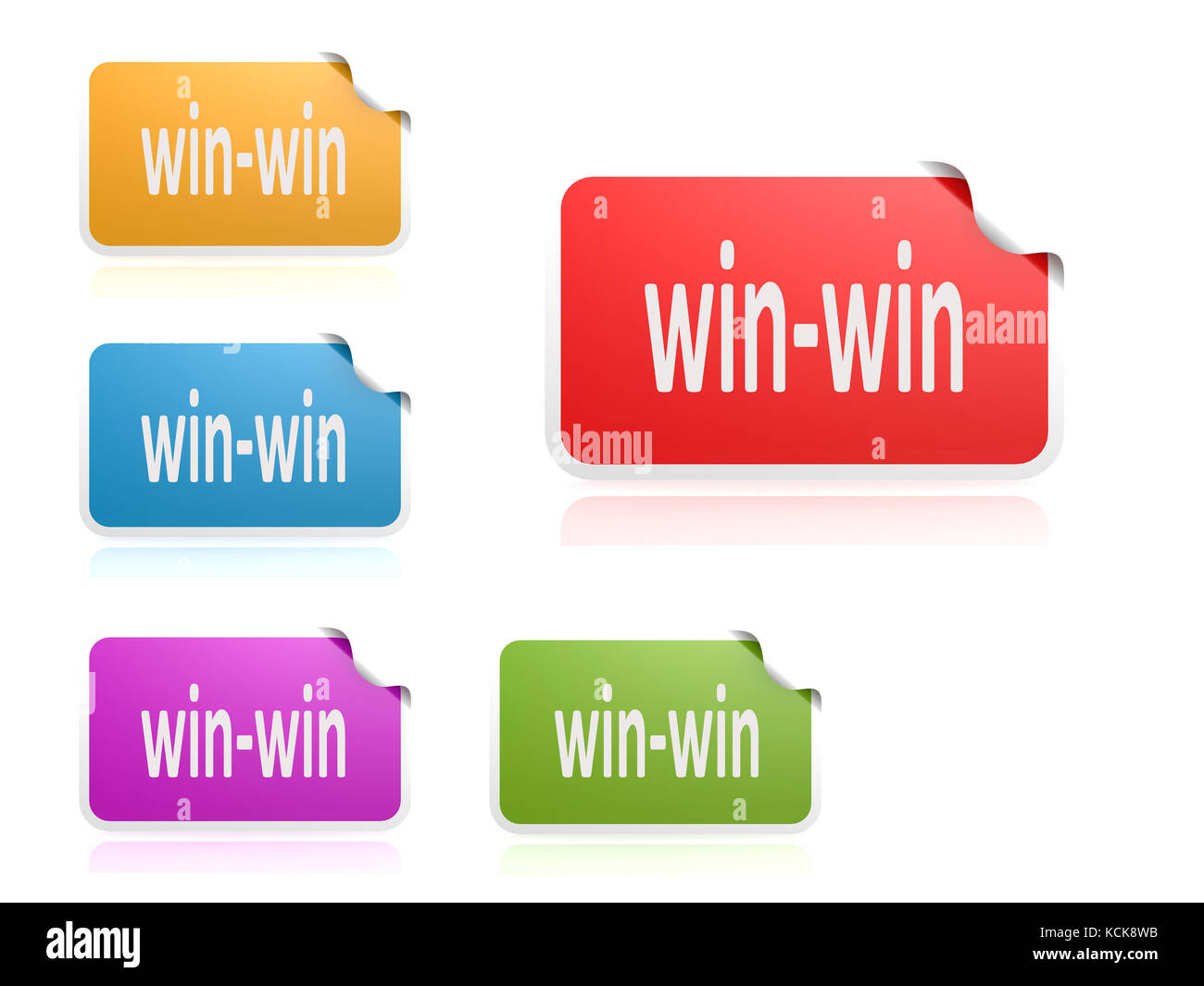 Win-win color label set image with hi-res rendered artwork that could ...