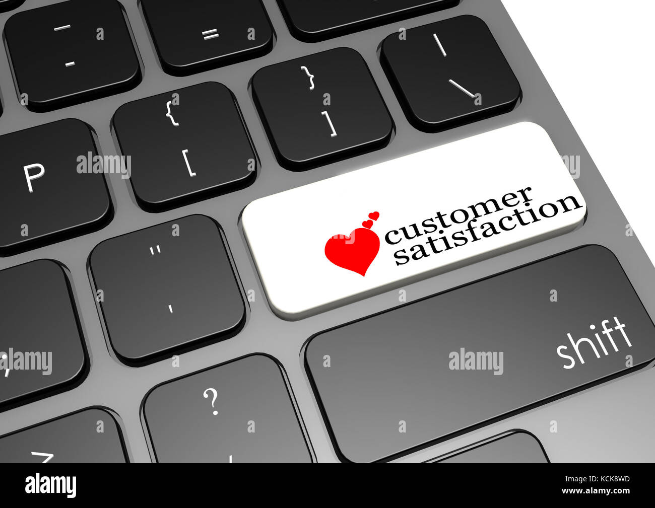 Customer satisfaction black keyboard image with hi-res rendered artwork ...