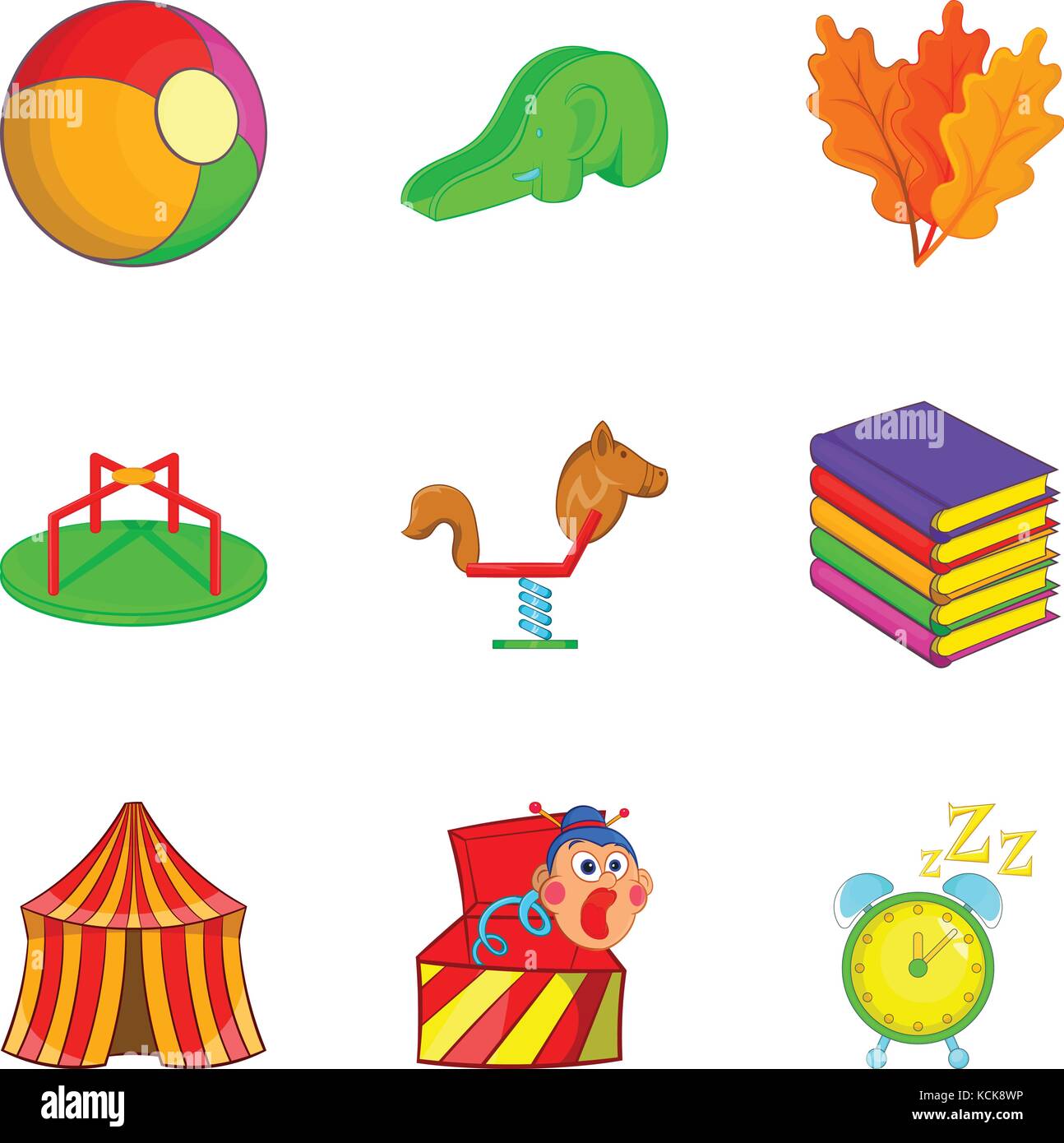 Circus arena icons set, cartoon style Stock Vector Image & Art - Alamy