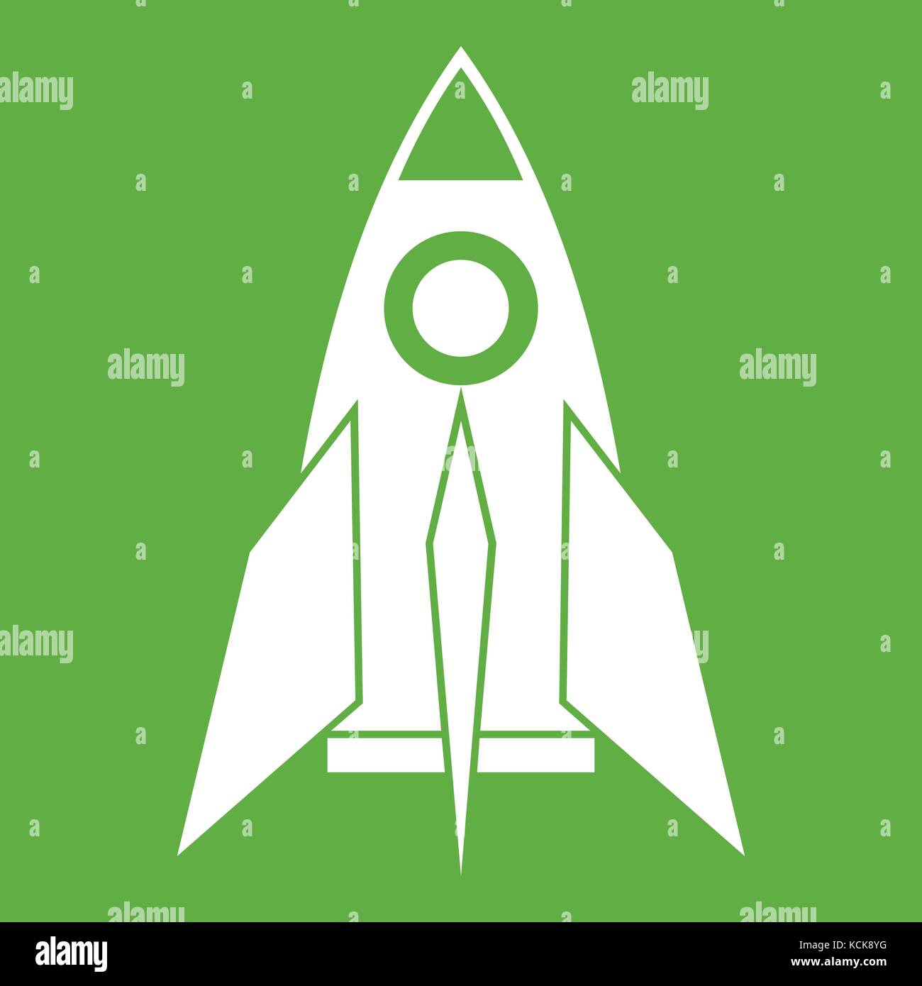 Rocket icon green Stock Vector Image & Art - Alamy