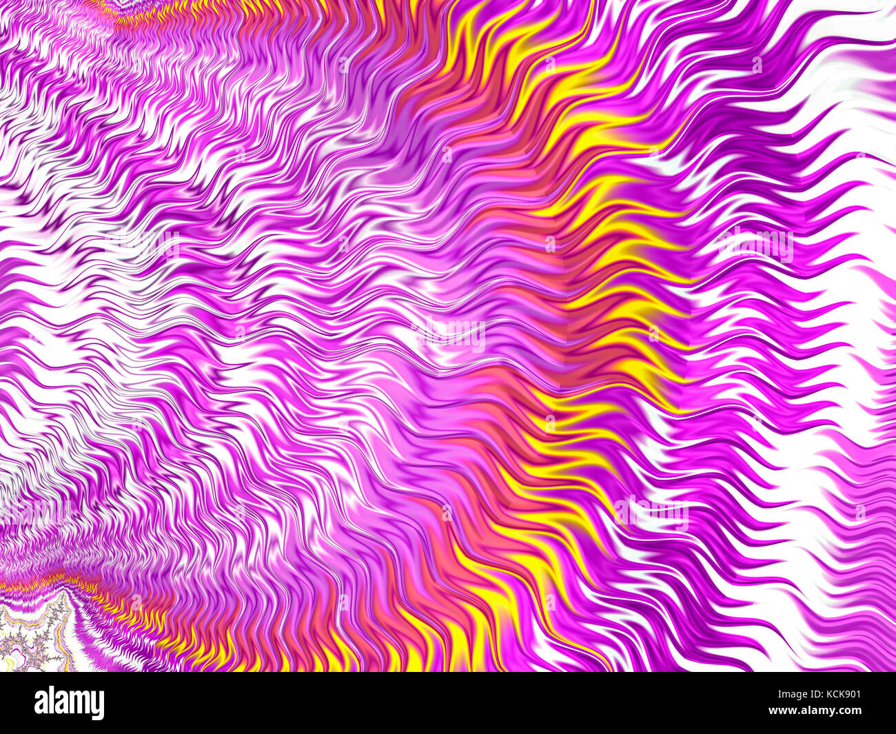 Wavy Fractal Image in Purple, White and Red Stock Photo - Alamy
