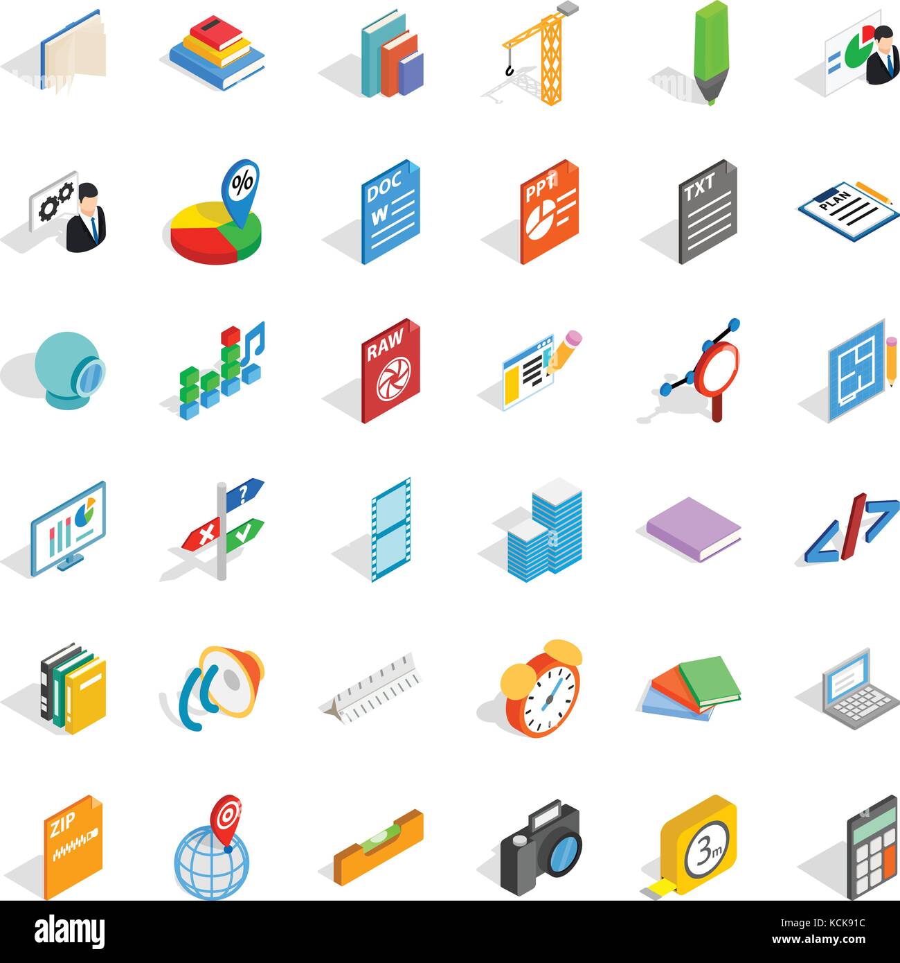Graphic icons set, isometric style Stock Vector Image & Art - Alamy