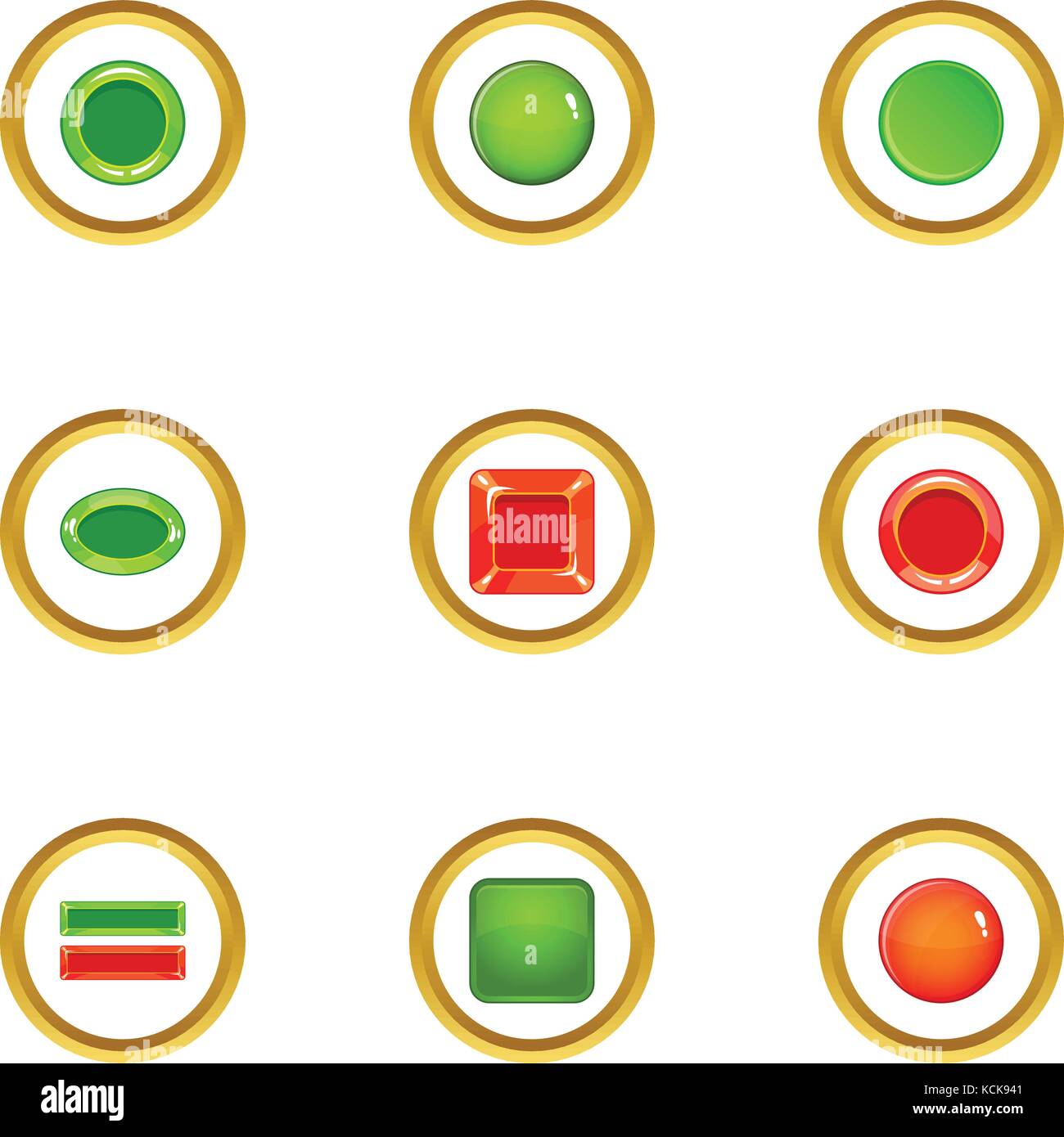 Switch element icons set, cartoon style Stock Vector Image & Art - Alamy