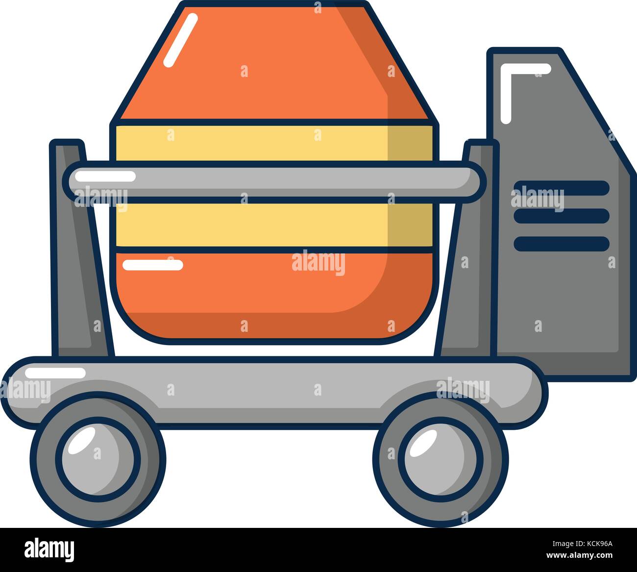 Cement mixer cutout Stock Vector Images - Alamy