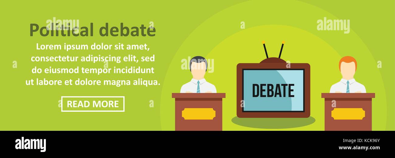 Political debate banner horizontal concept Stock Vector Image & Art - Alamy