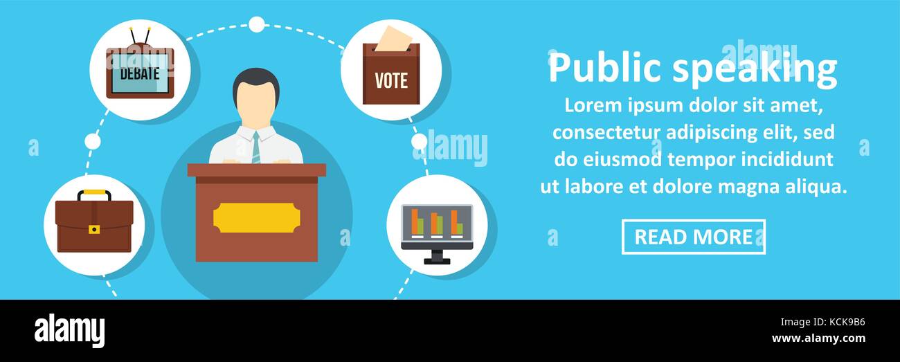 Public speaking banner horizontal concept Stock Vector Image & Art - Alamy