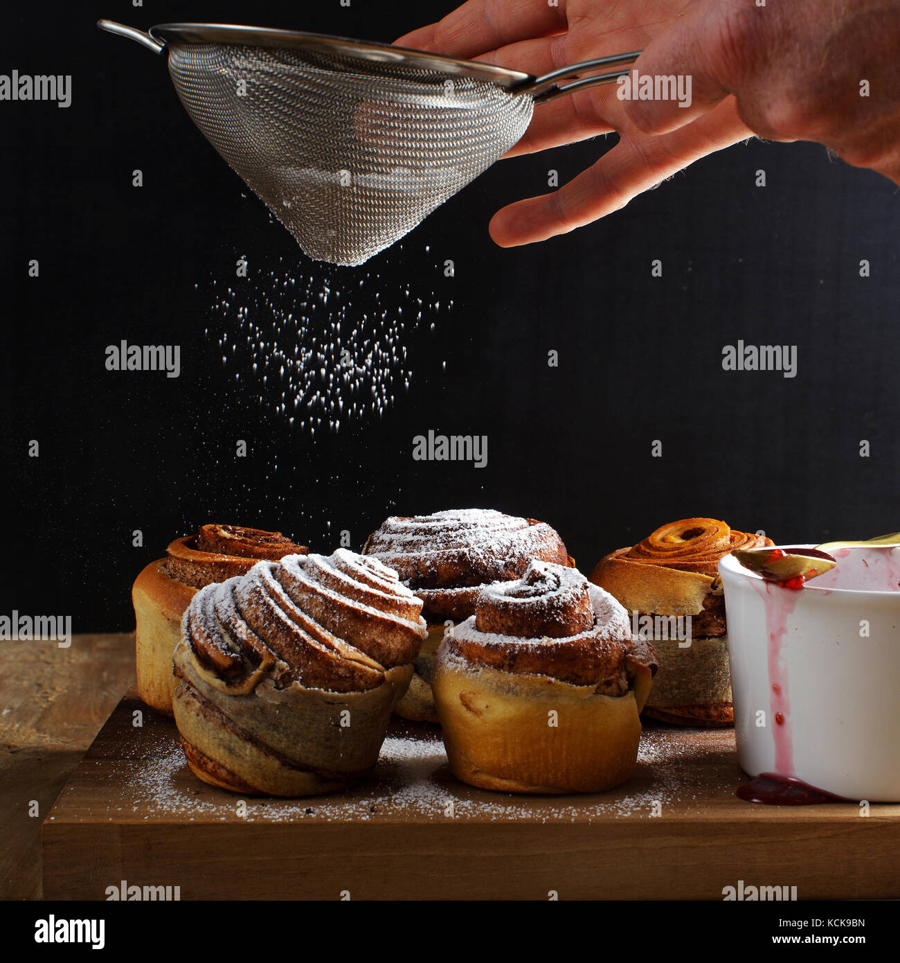 Sprinkle powdered sugar sweet rolls hi-res stock photography and images ...