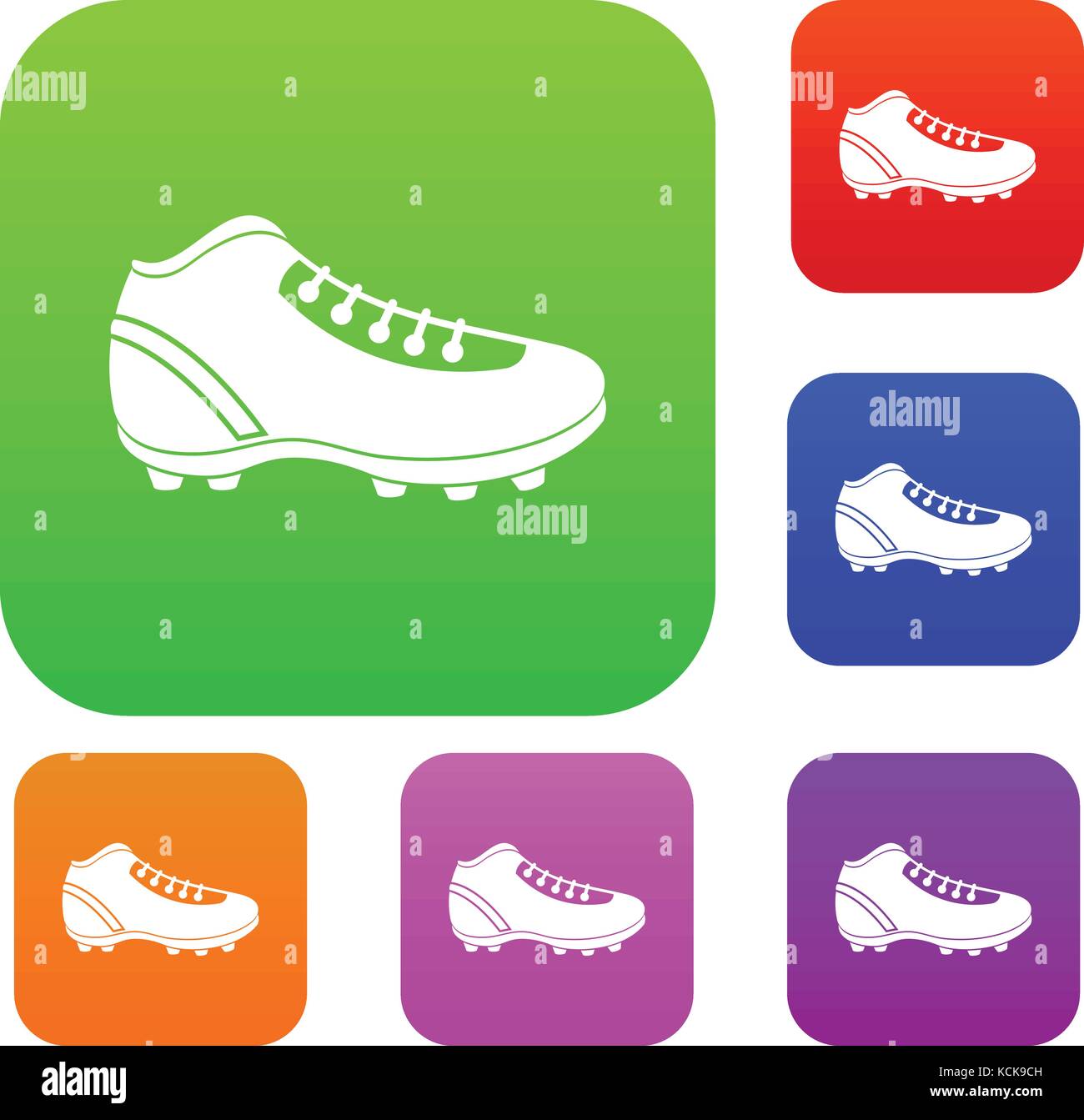 Baseball cleat set color collection Stock Vector Image & Art - Alamy