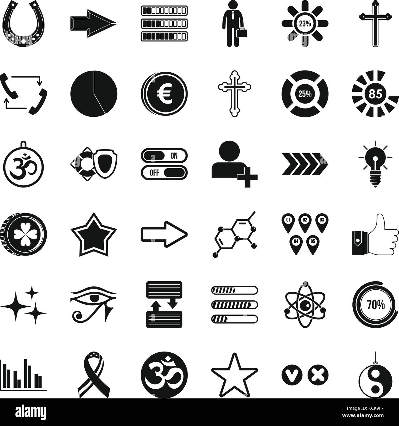 Loading icons set, simple style Stock Vector Image & Art - Alamy