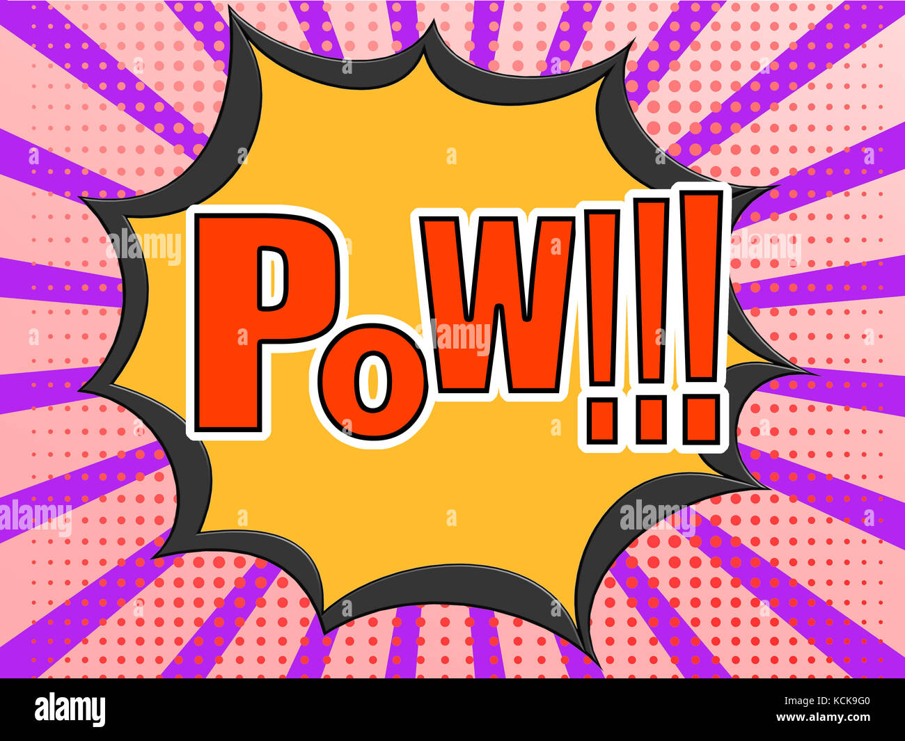 Pow comic speech bubble image with hi-res rendered artwork that could ...
