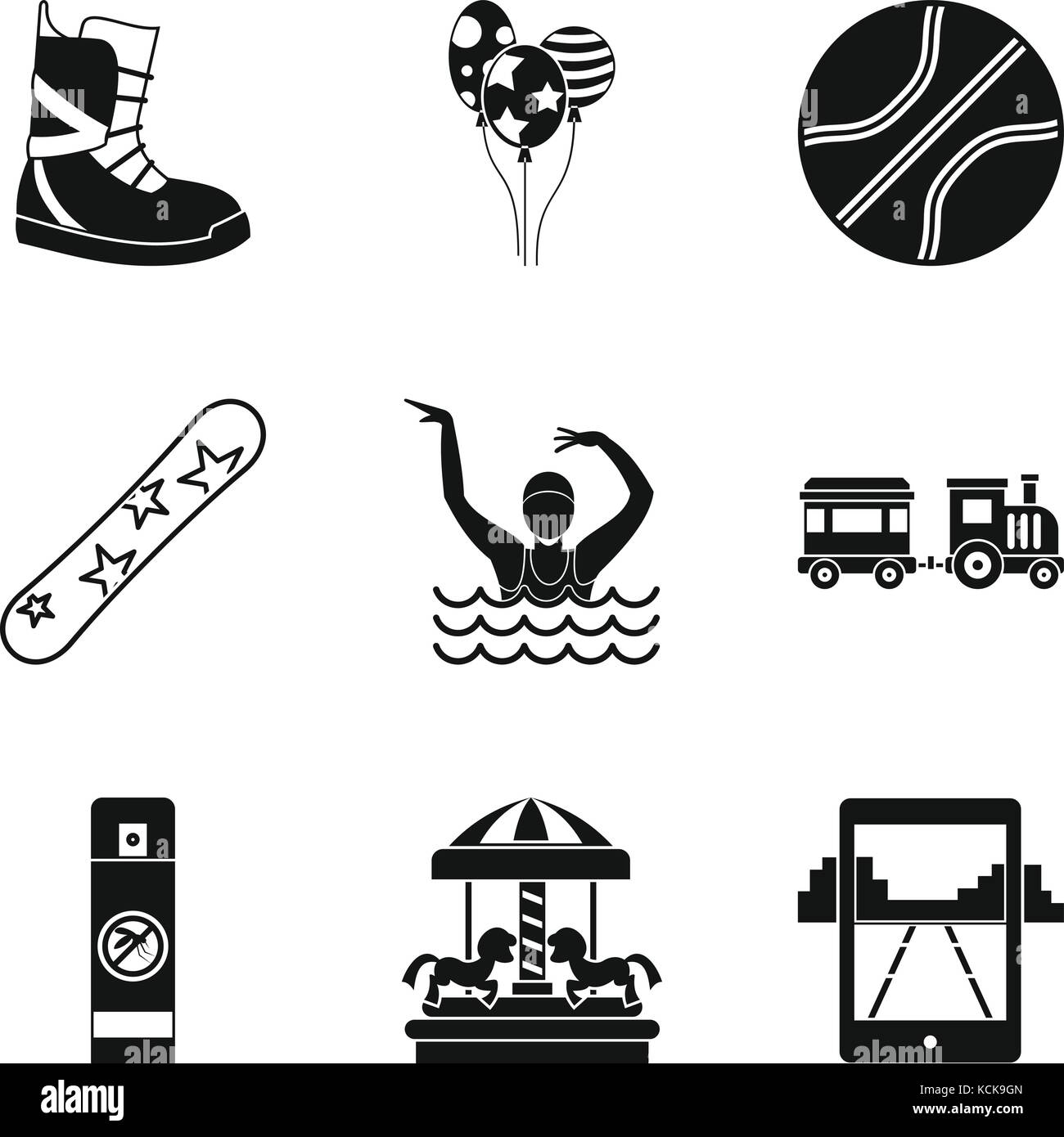 Active child icons set, simple style Stock Vector Image & Art - Alamy