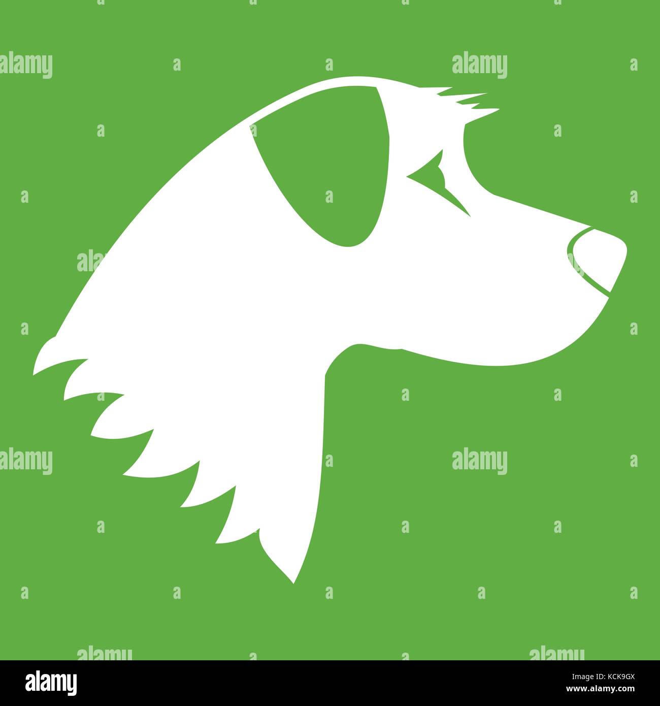Dog icon green Stock Vector Image & Art - Alamy