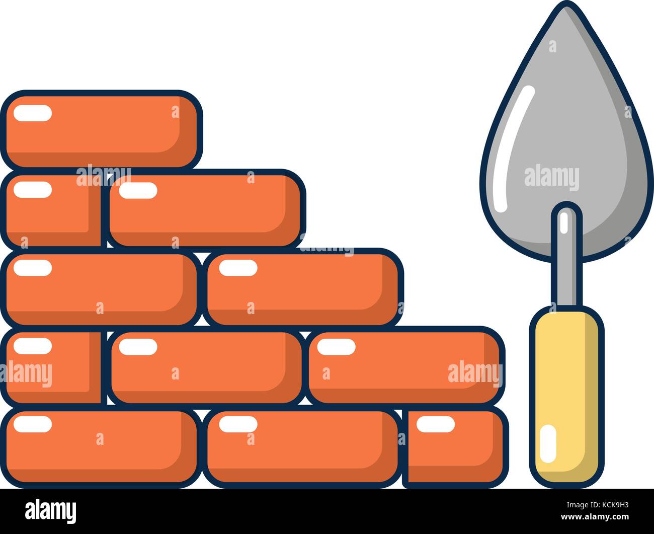 Brick wall icon, cartoon style Stock Vector Image & Art - Alamy