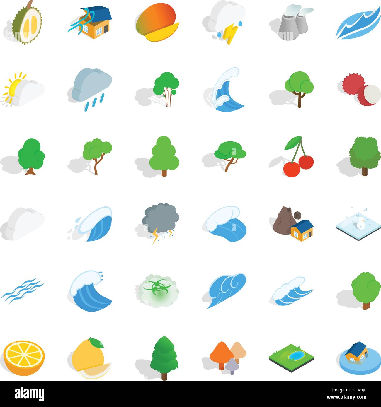 Cold season icons set, isometric style Stock Vector Image & Art - Alamy