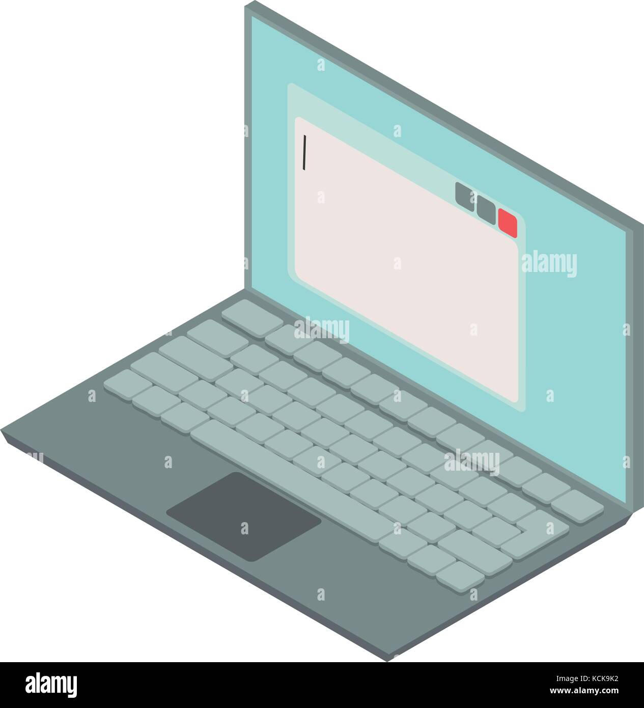 3d laptop empty screen Stock Vector Images - Alamy