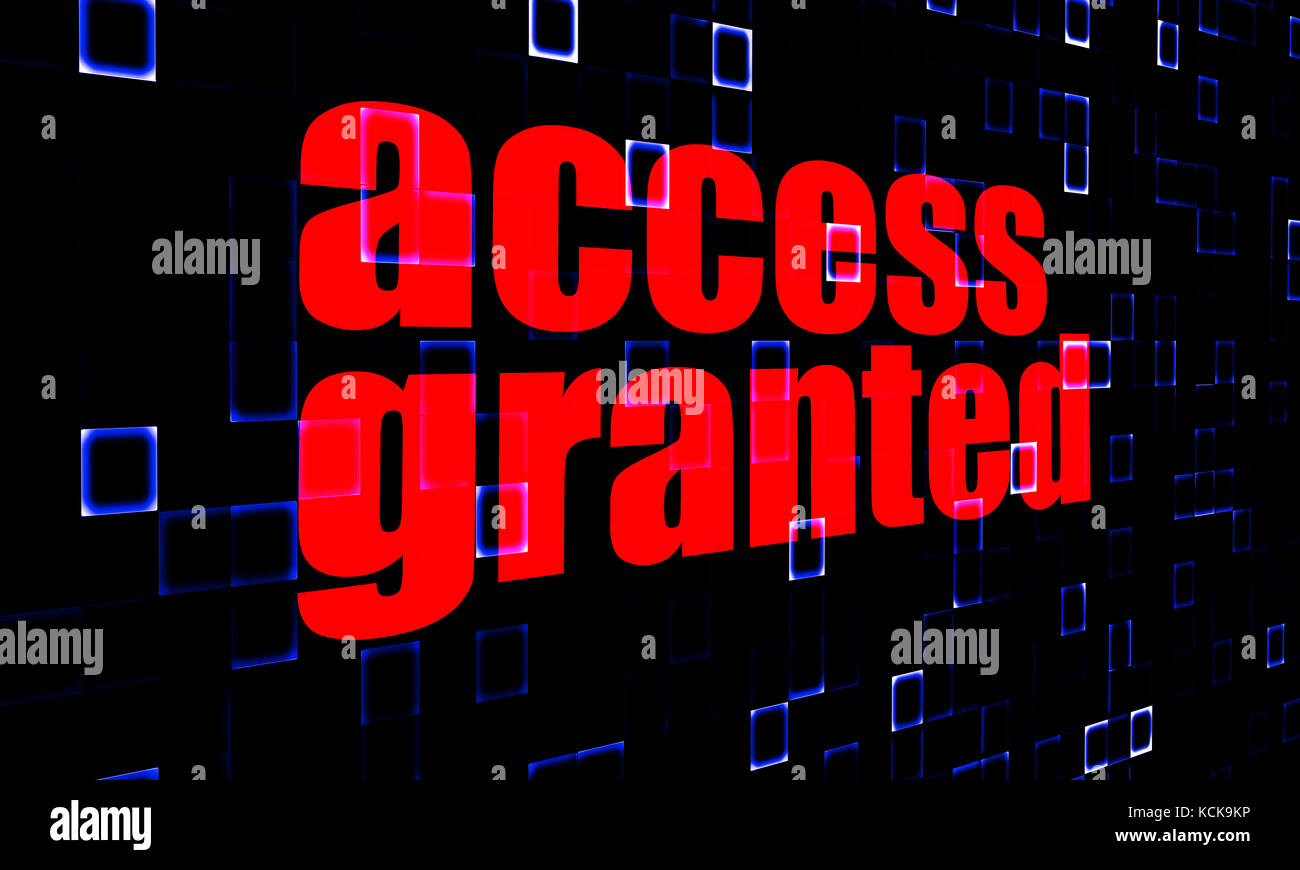 Pixelated words Access Granted on digital background Stock Photo - Alamy