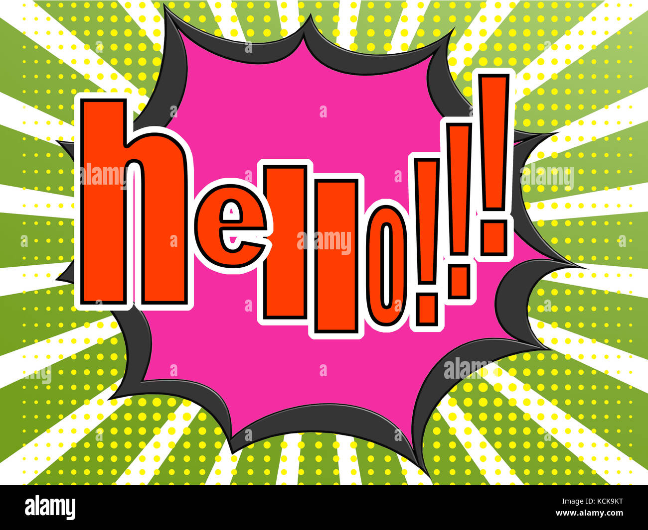 Hello comic speech bubble image with hi-res rendered artwork that could ...