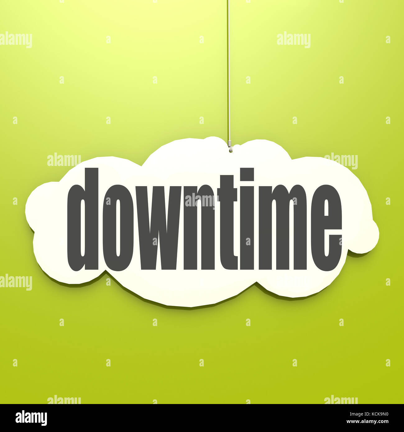 White cloud with downtime image with hi-res rendered artwork that could ...