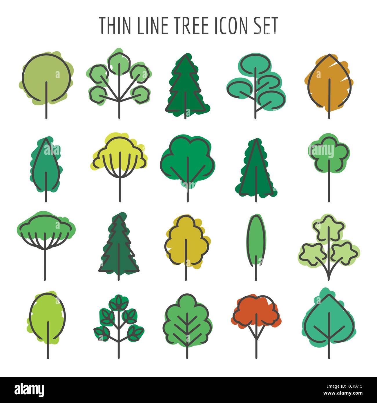 Yellow foliage maple trees Stock Vector Images - Alamy