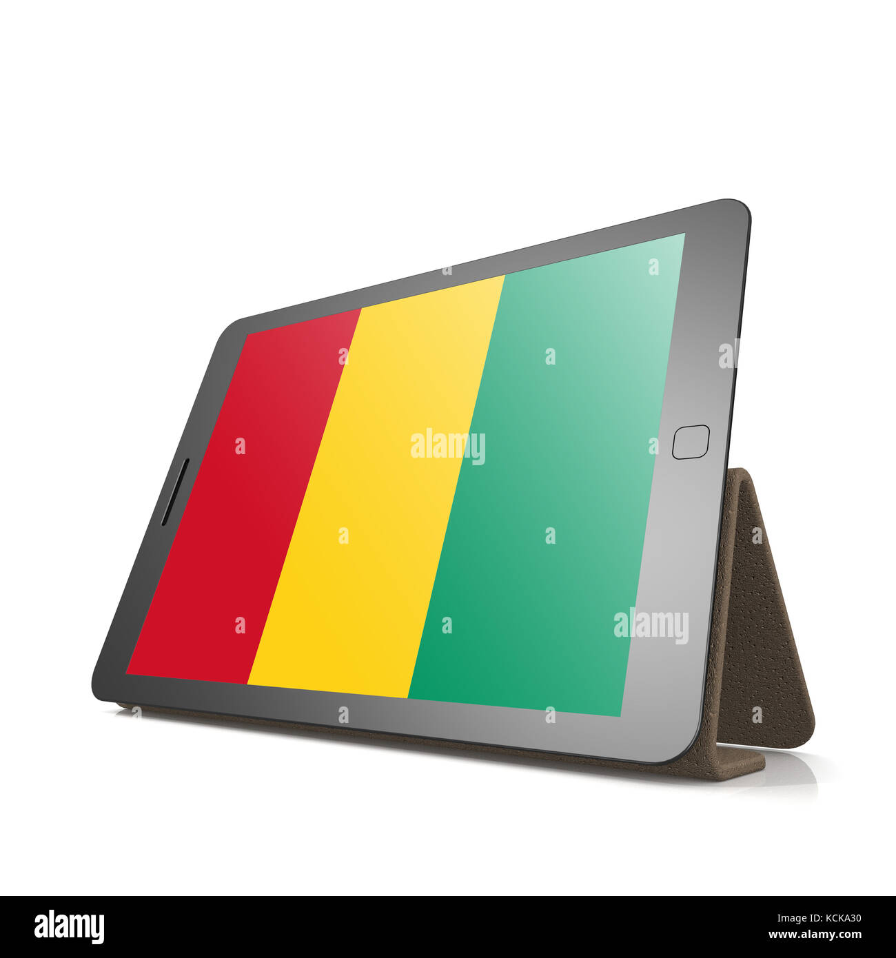Tablet with Guinea flag image with hi-res rendered artwork that could ...