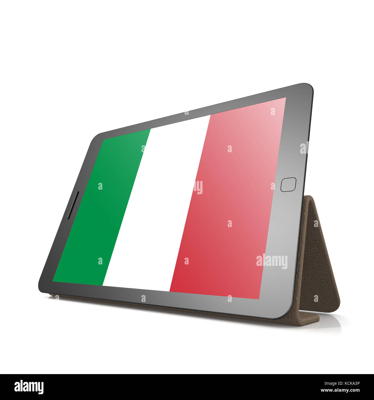 Tablet with Italy flag image with hi-res rendered artwork that could be ...