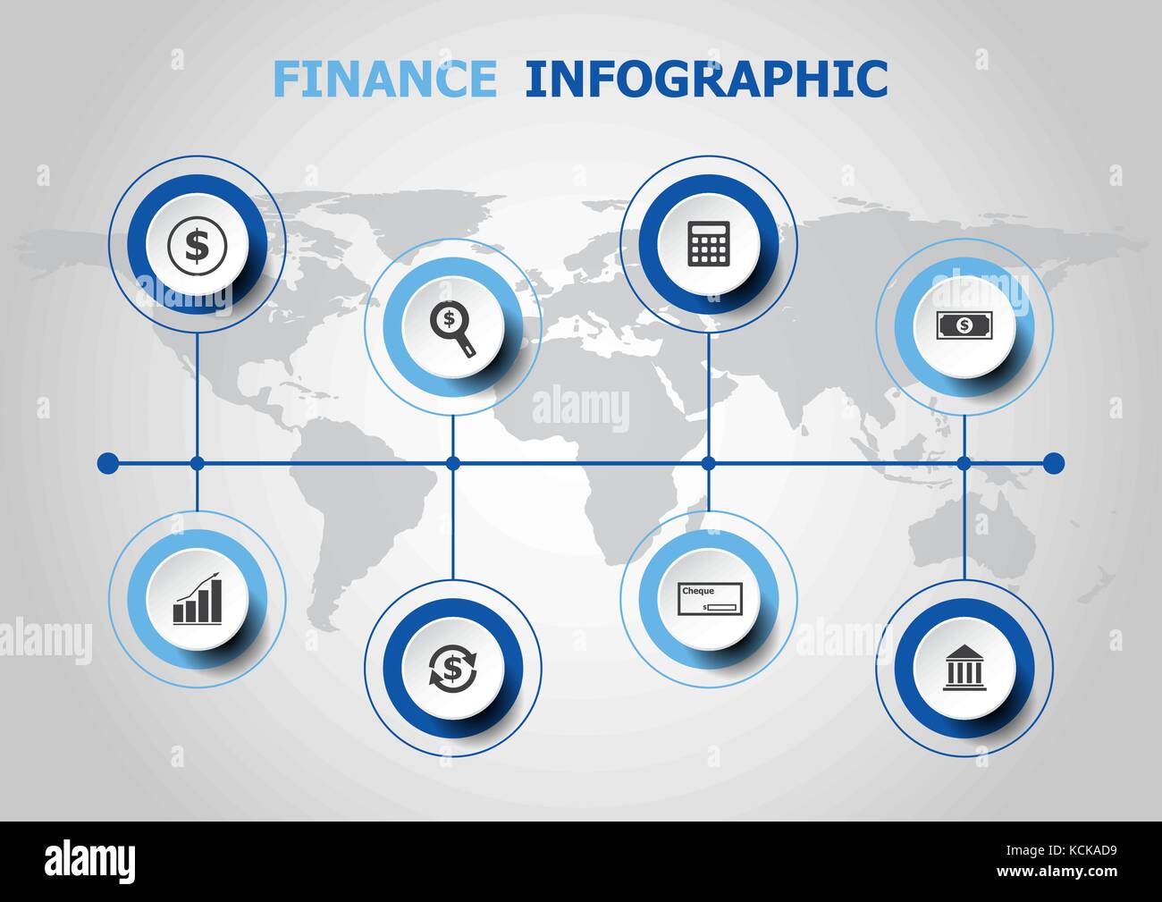 Infographic design with finance icons, stock vector Stock Vector Image ...