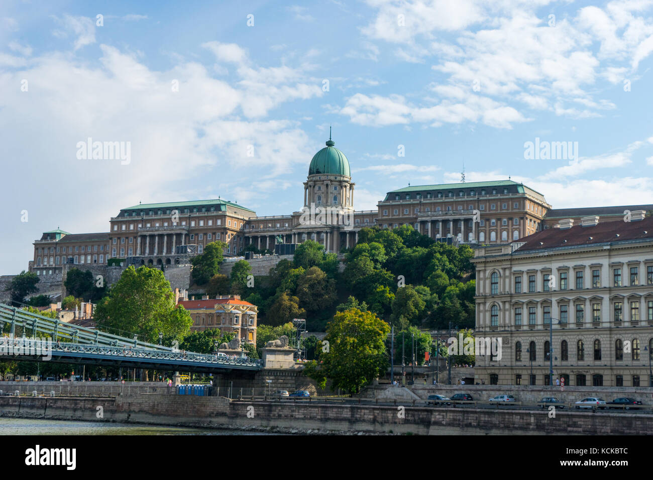 View of Buda castle in Budapest from Danube river Stock Photo - Alamy