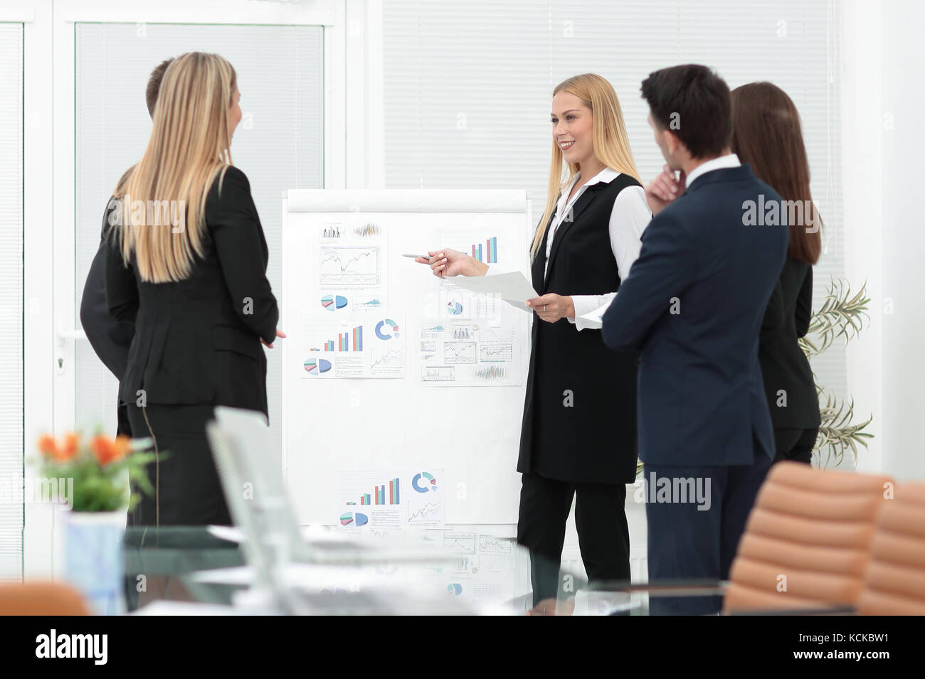 Business people at presentation in office Stock Photo - Alamy