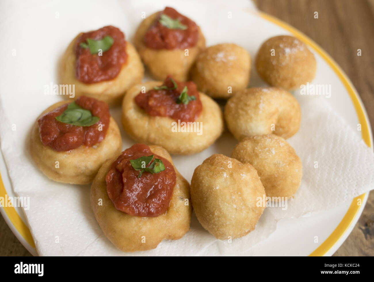 deep-fried starters traditional of sicily called frittelle al pomodoro ...