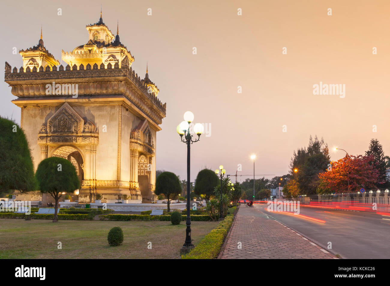 Patuxay or Patuxai Victory Monument, architectural landmark of ...