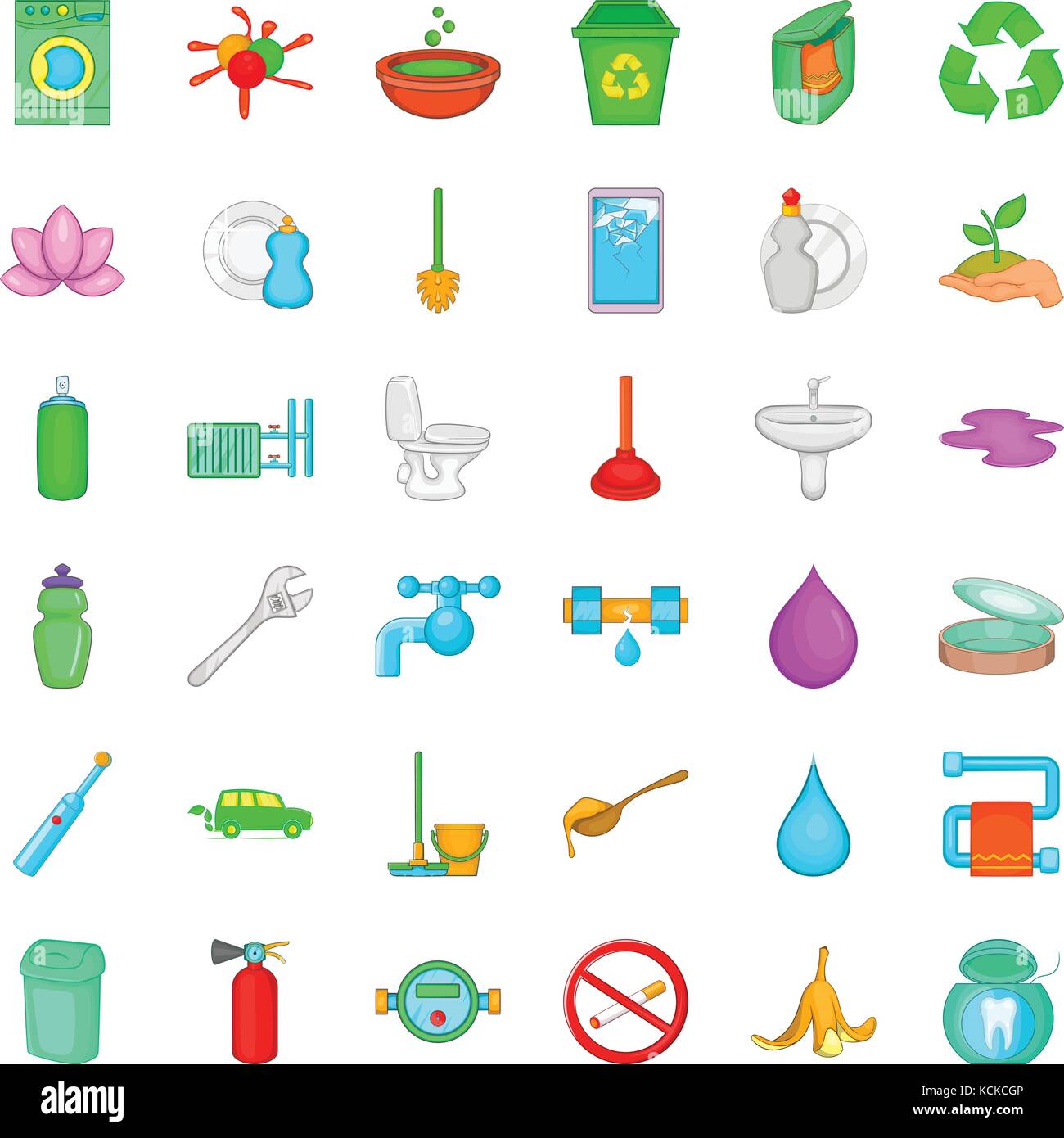 Environmental icons set, cartoon style Stock Vector Image & Art - Alamy