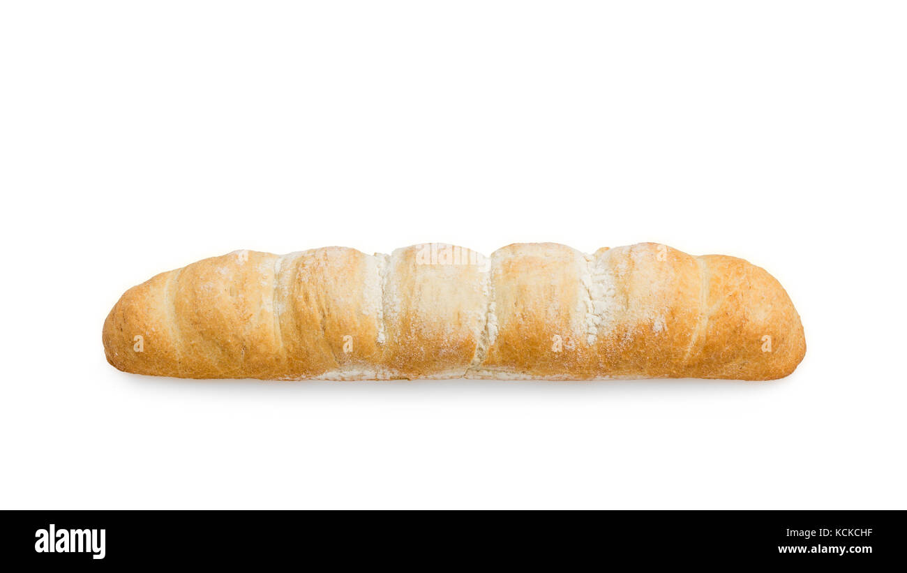 Long loaf of bread on a white background Stock Photo - Alamy