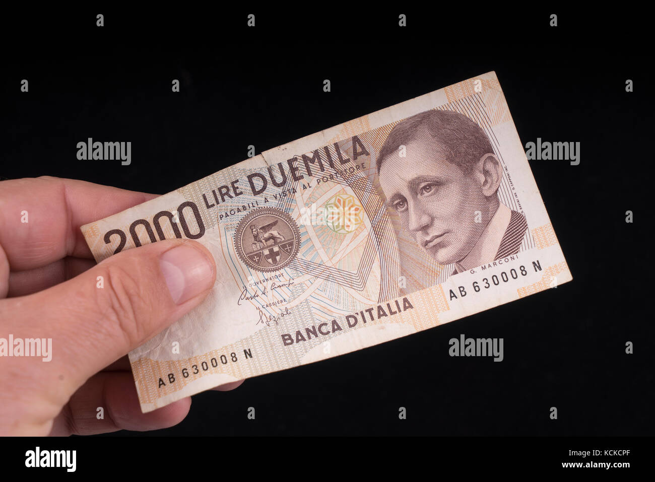 Lira italian note hi-res stock photography and images - Alamy