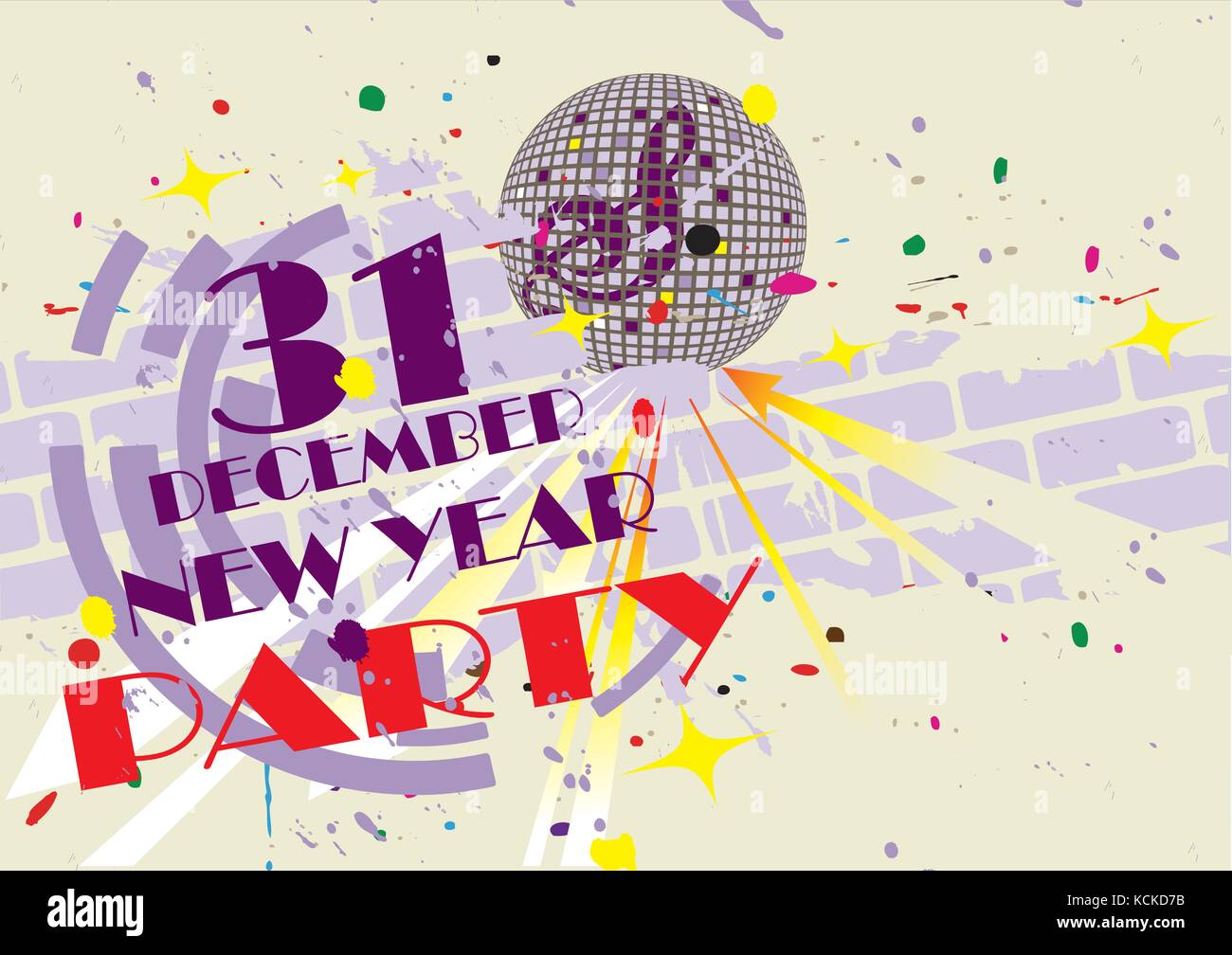 New year party.Abstract poster.Vector illustration Stock Vector Image ...