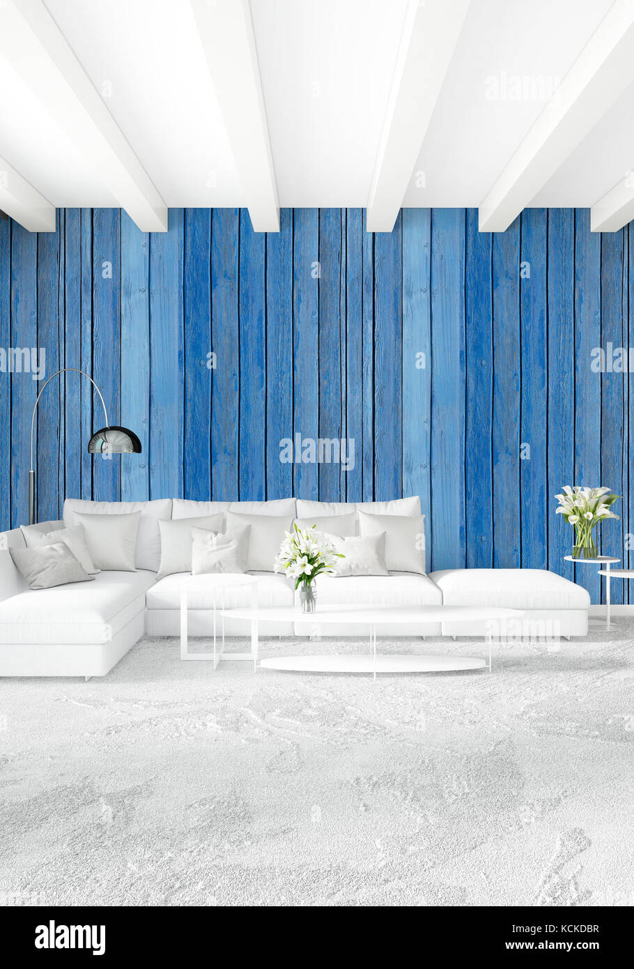 Vertical Bedroom Minimal or Loft style Interior Design. 3D Rendering ...