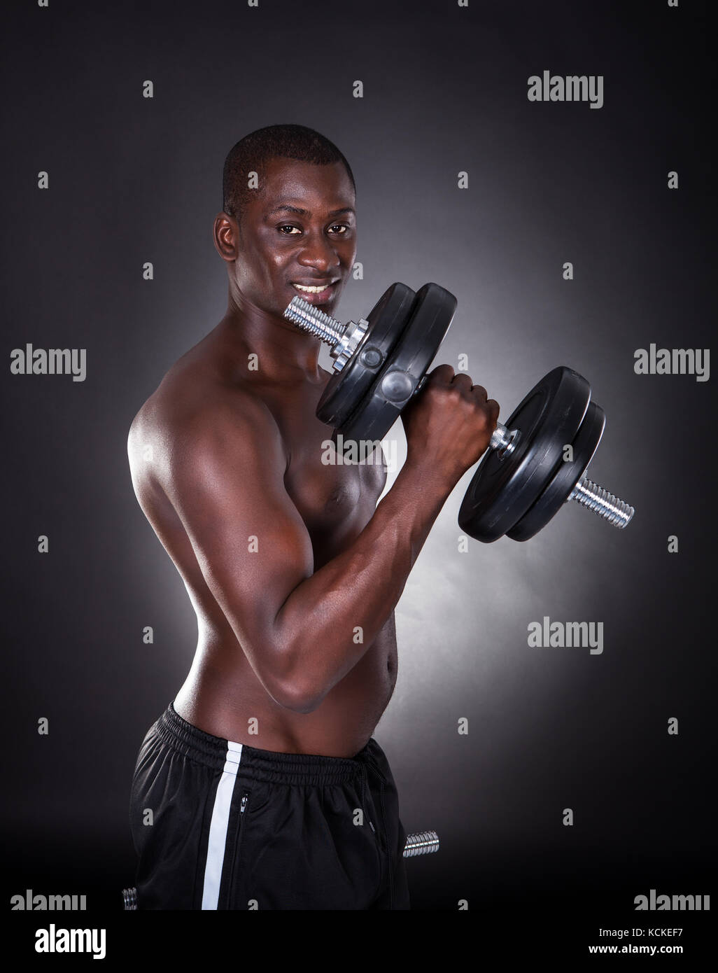 Young african american fit man hi-res stock photography and images - Alamy