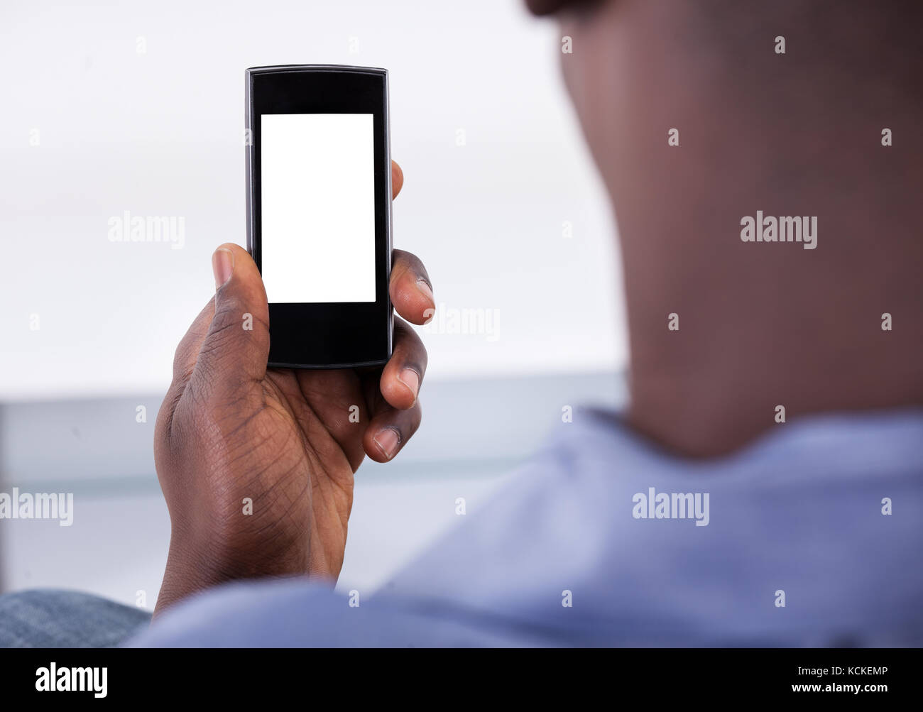 Close-up Of Person Holding Mobile Phone In Hand Stock Photo - Alamy