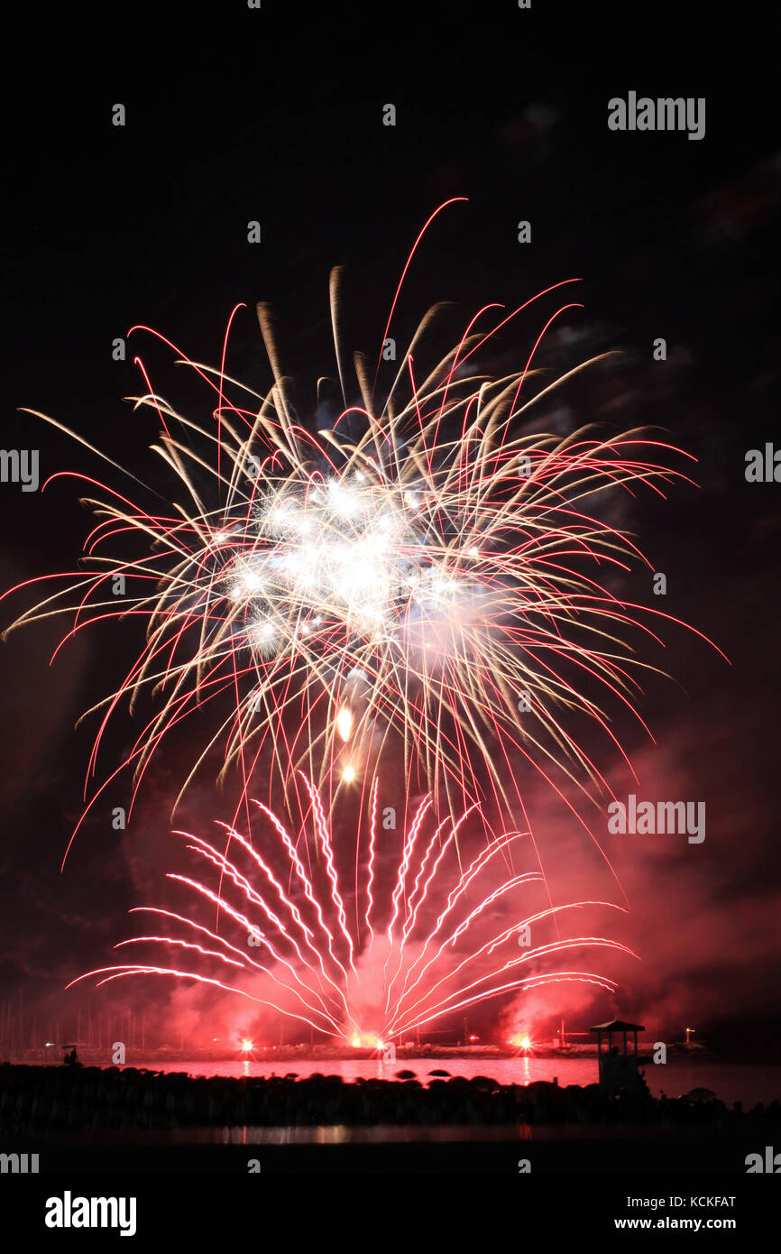 firework festival on the sea Stock Photo - Alamy