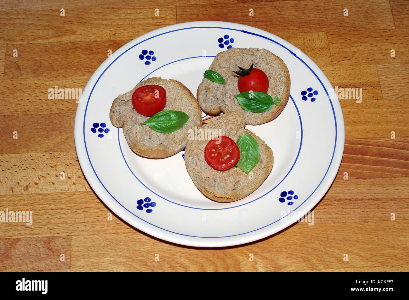 Friselle, traditional bread of Puglia (Italy) in ceramic traditional ...