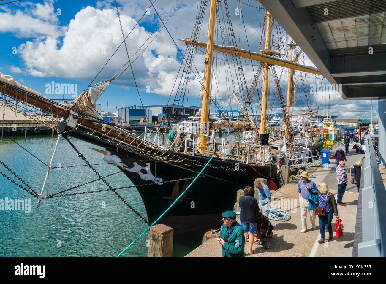 Poole harbour marina, Boat show, tall ships, Dorset, England; UK Stock ...