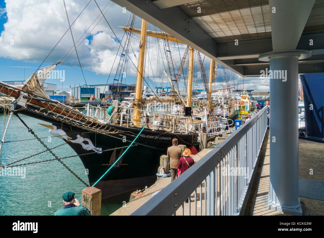 Poole harbour marina, Boat show, tall ships, Dorset, England; UK Stock ...