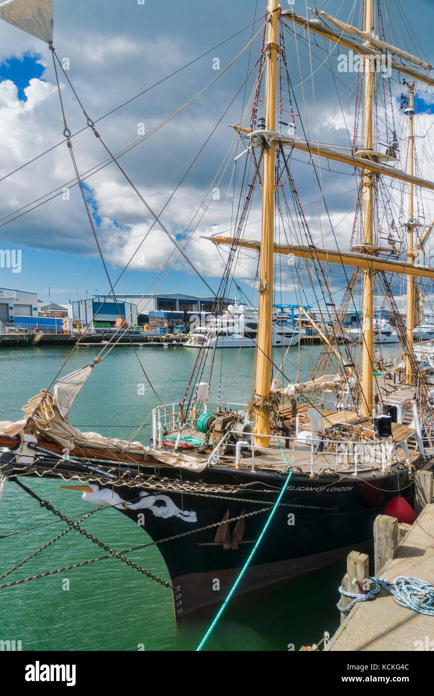 Poole harbour marina, Boat show, tall ships, Dorset, England; UK Stock ...