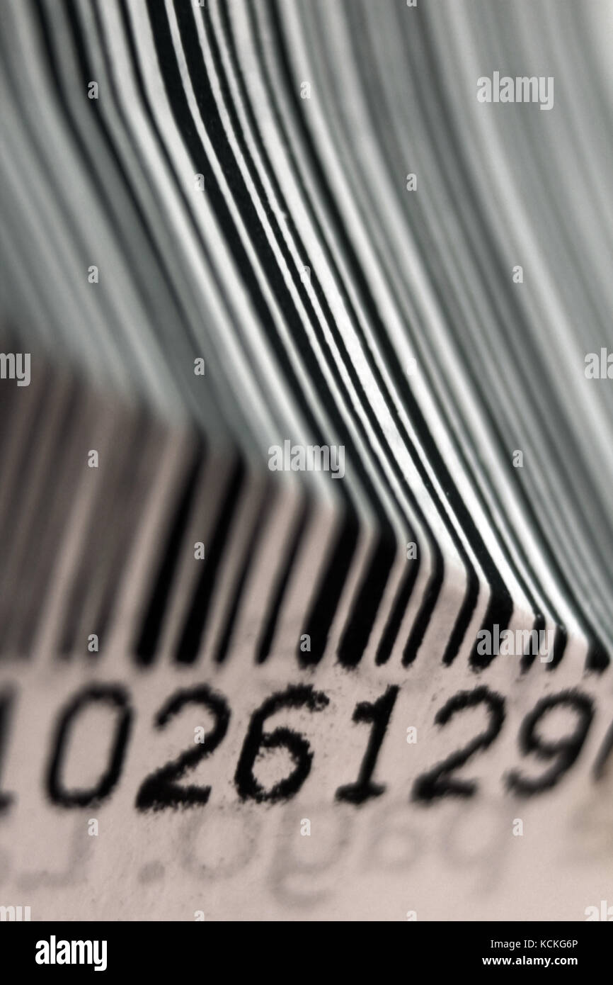 Barcode with numbers close-up Stock Photo - Alamy