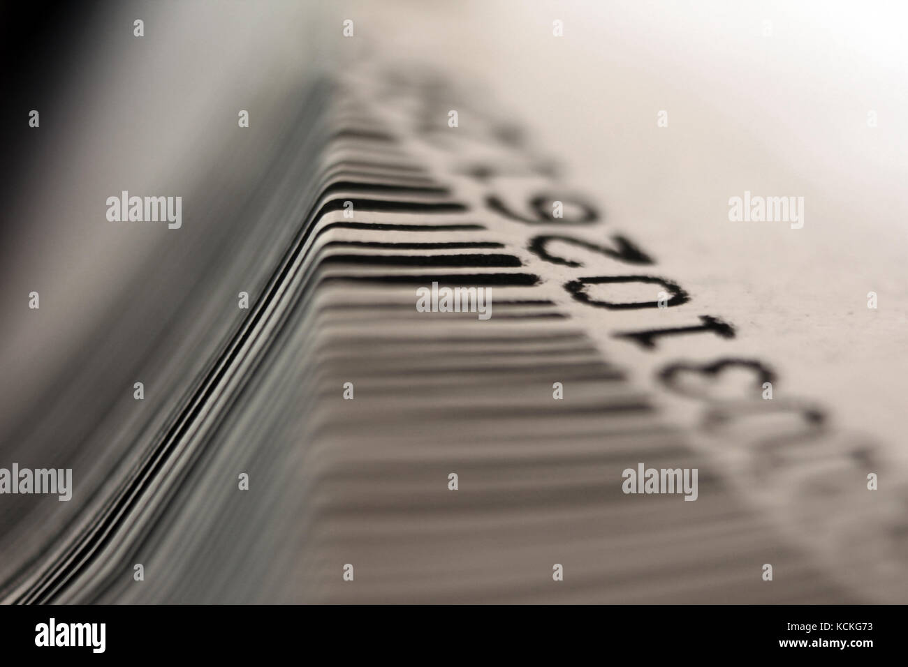 Barcode with numbers close-up Stock Photo - Alamy