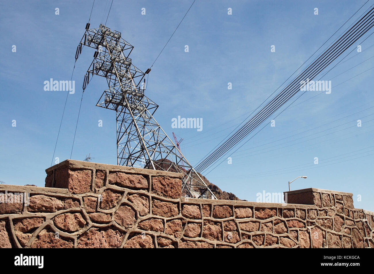 An Electricity Pylon at The Hoover Dam, USA Stock Photo - Alamy