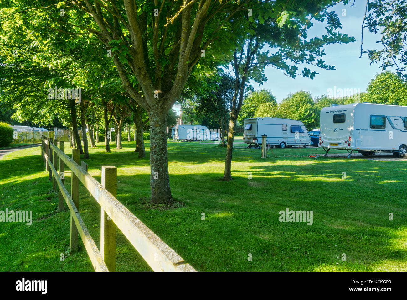 Cirencester; park, Caravan club site, Gloucestershire; UK; England ...