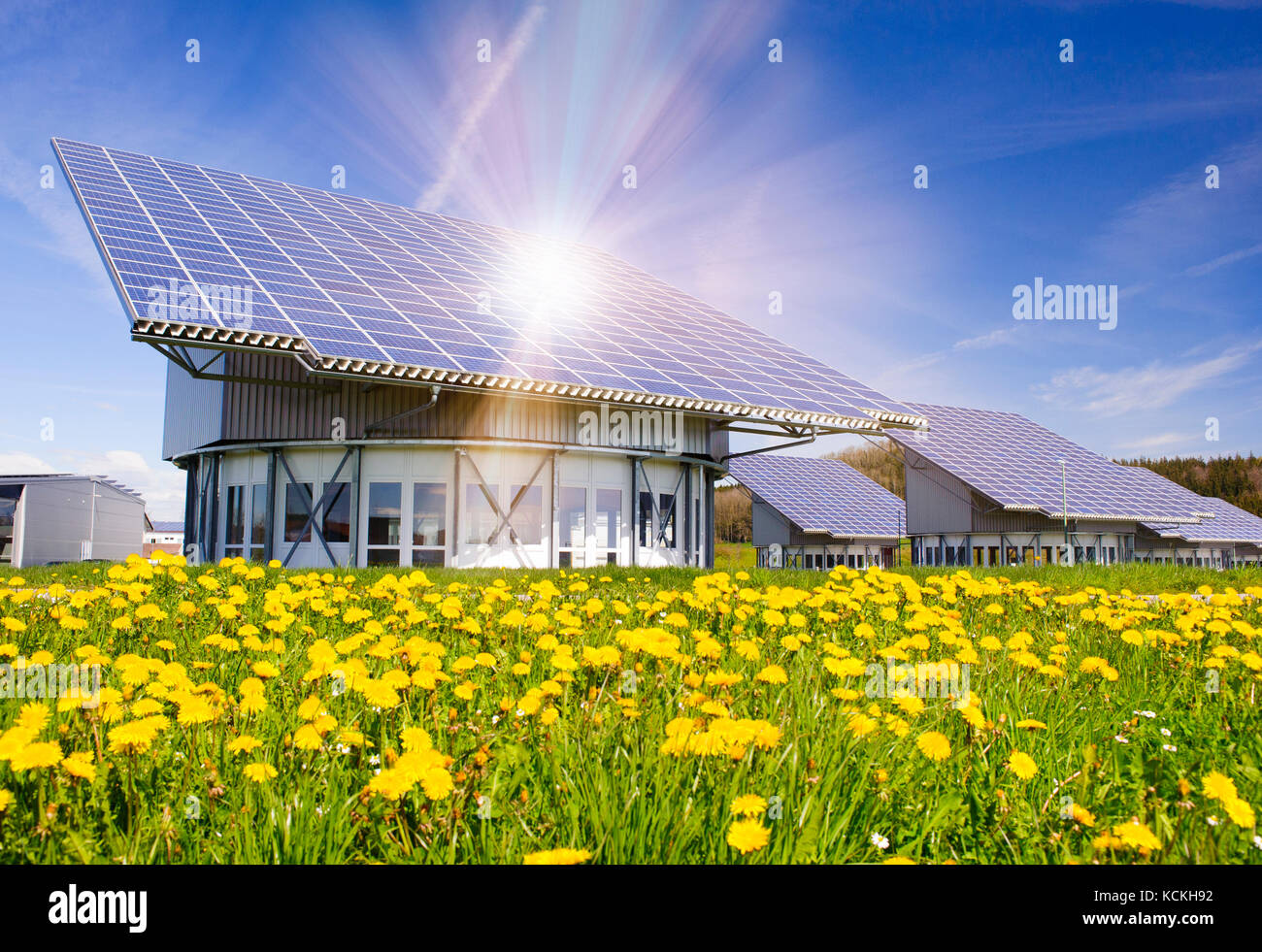 solar power station on roof in germany Stock Photo - Alamy